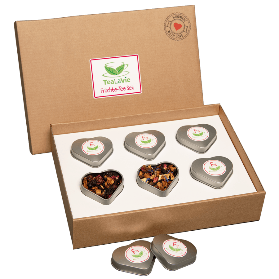 Tee Geschenkset - loser Früchtetee in 6 leckeren Sorten